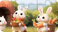 Play Jigsaw Puzzle: Rabbits With Carrots game online for free ...